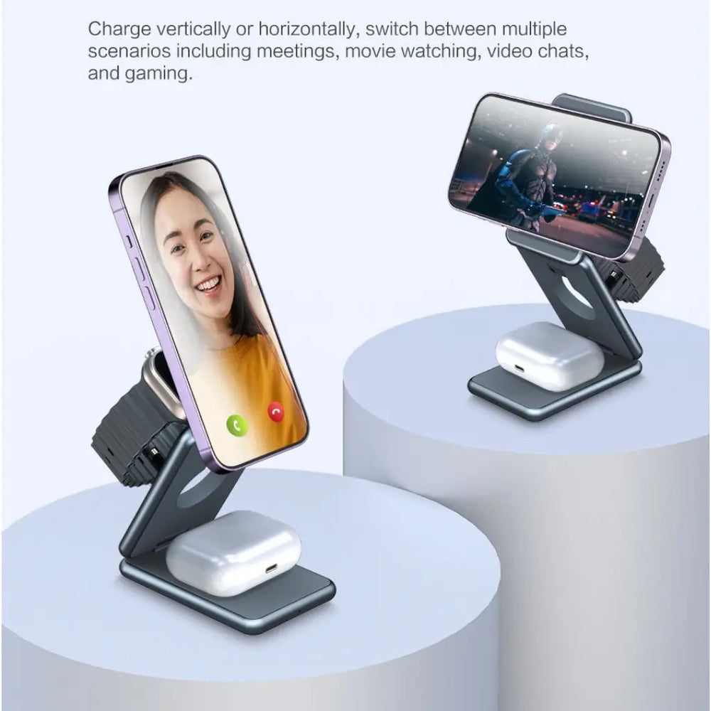 3 in 1 Foldable Travel Charger for Apple Devices | Charging Station for ...