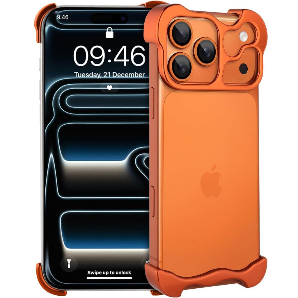 Minimal Metal Case for Apple iPhone, Slim, Lightweight, and Bumper Design
